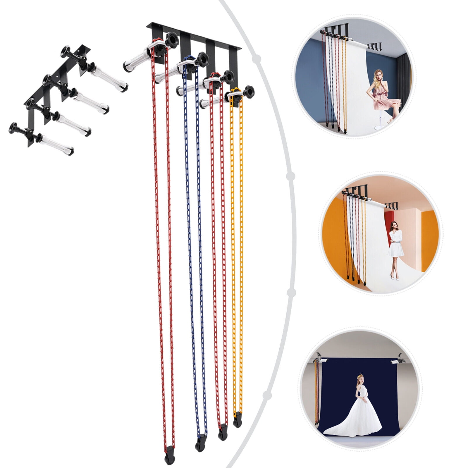 4-Roller Photostudio Backdrop Support Kit, Photo Backdrop Roller System ...