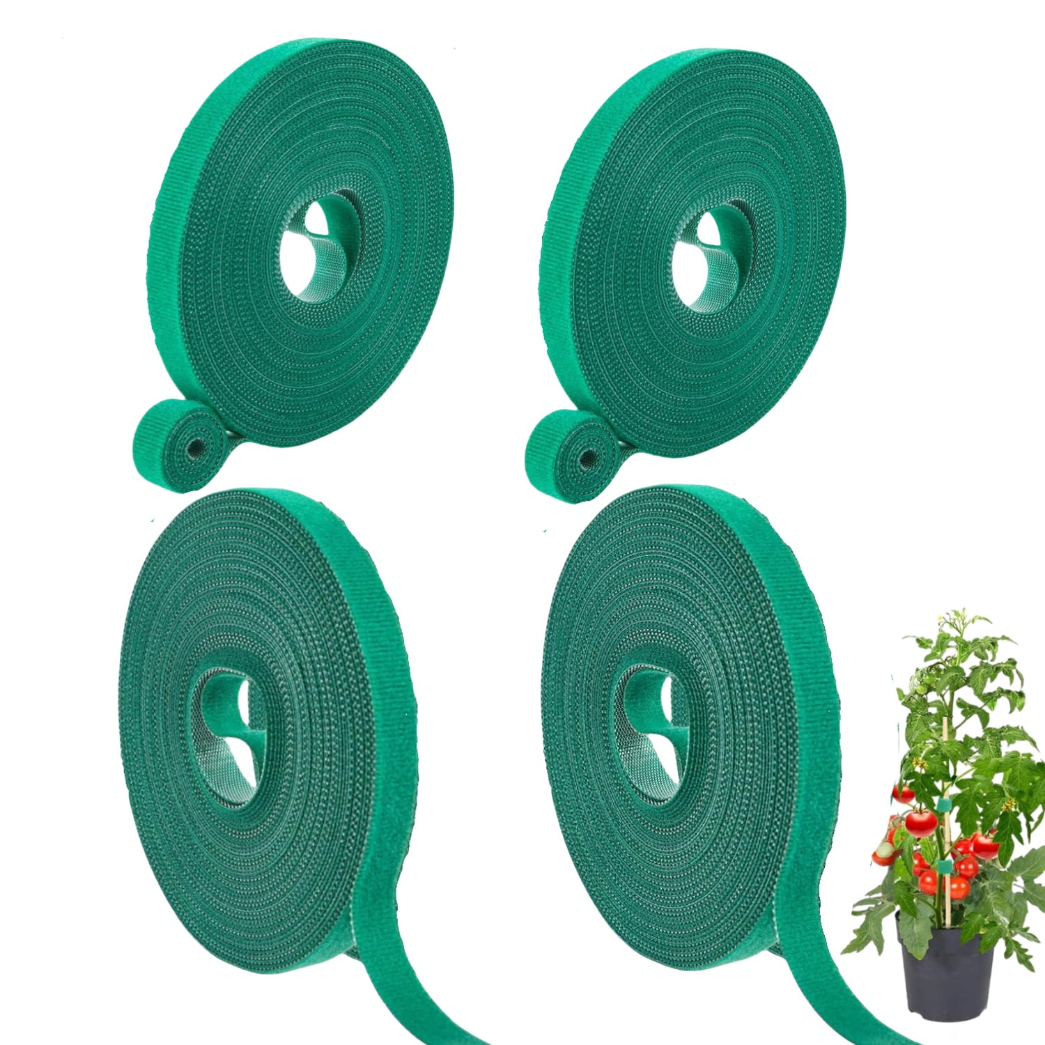 4 Rolls of 0.5 Inch Wide Stretch Strapping Garden Tie Tape, Plant ...