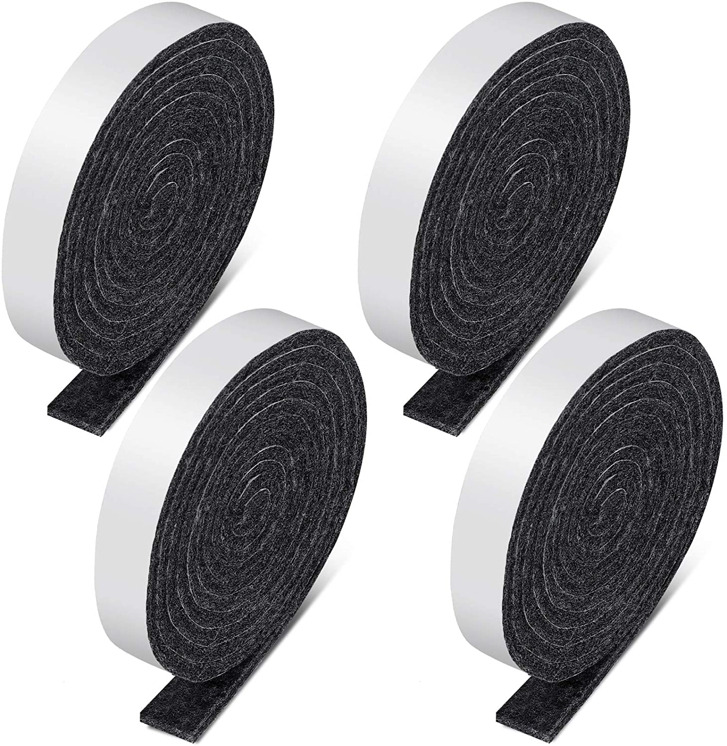 4 Rolls 1/2 x 60 Inch Felt Strips with Adhesive Backing Felt Tapes ...