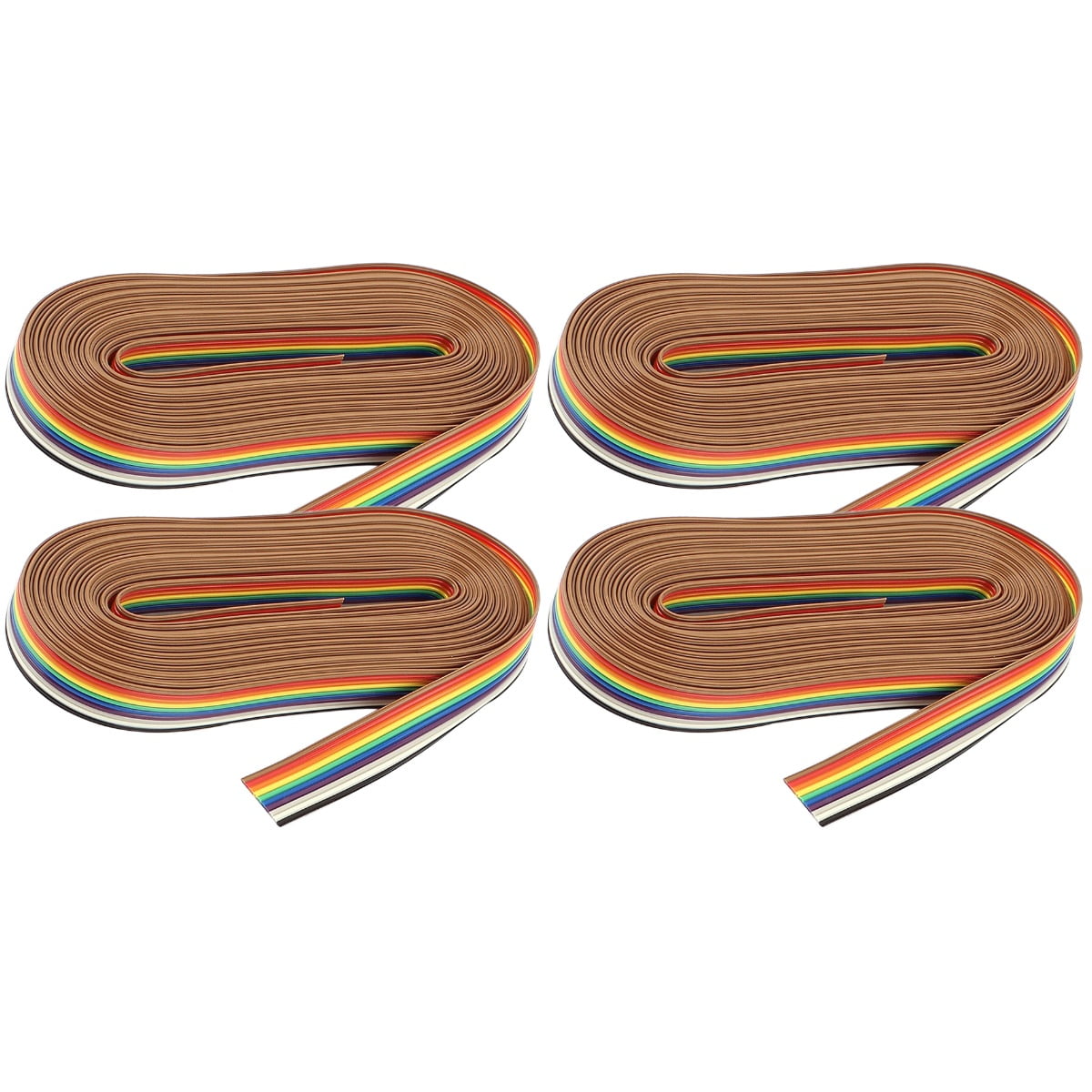 4 Rolls 10 Rainbow Cable Flat Flexible Ribbon Jumper Cable Rainbow ...