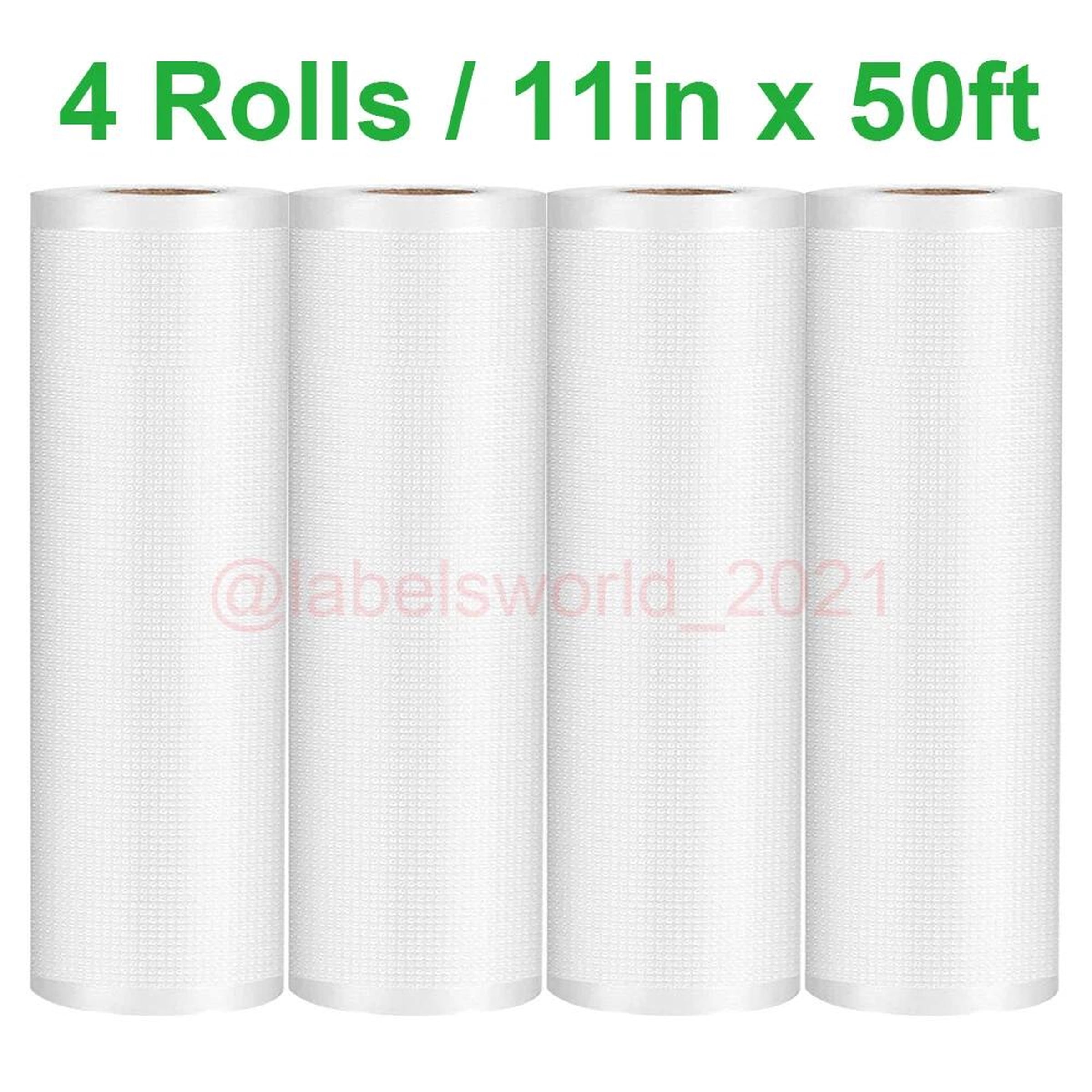 4 Rolls 11"x50' Vacuum Sealer Bags Food Saver Sealing Machine Storage ...