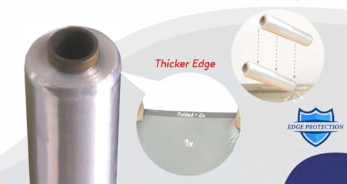 4 Rolls 18" x 1500 FT Pre-Stretched Stretch Wrap 33 Gauge (80G ...
