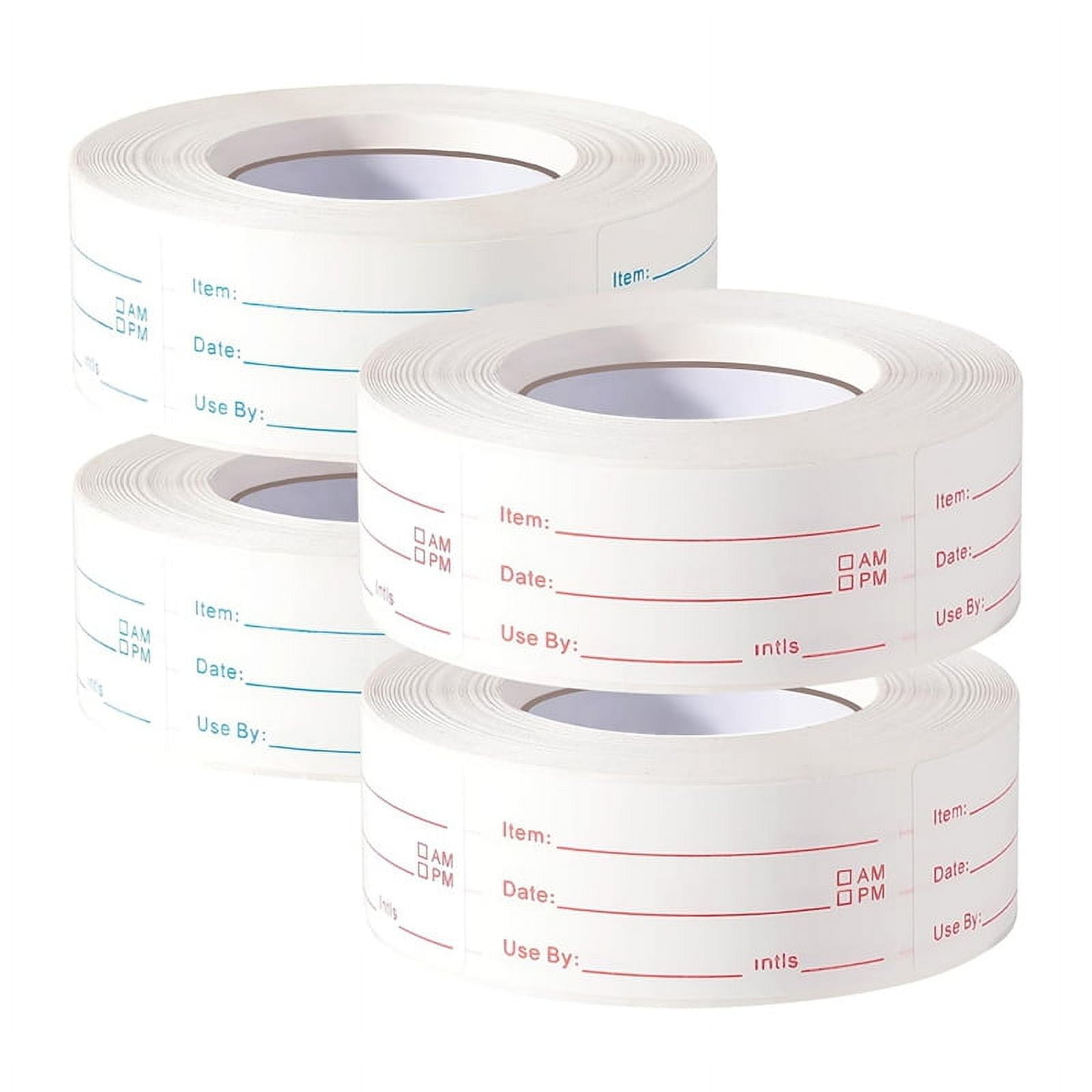 4 Rolls 2000Pieces Removable Freezer Labels, 1 X 2inch Food Date ...
