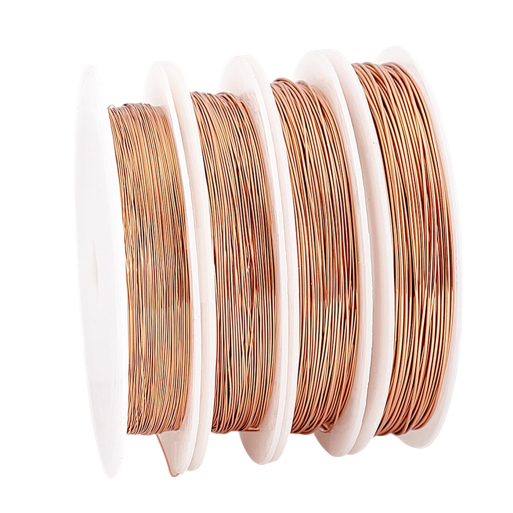 4 Rolls 260 FT Solid Bare Copper Wire 22 24 26 28 Gauge Copper Wire ...