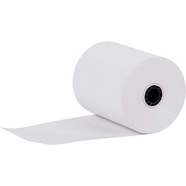 (4 Rolls) 3" x 165' 1 Ply Bond (Non –Thermal Kitchen Printer Paper) POS ...