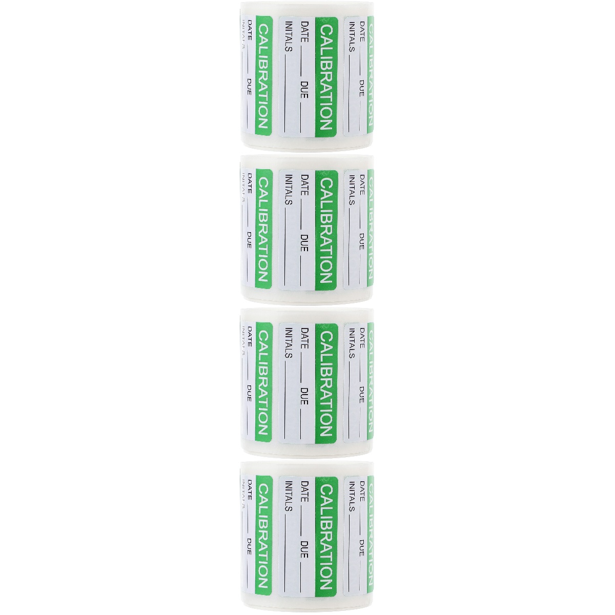 4 Rolls /300pcs Green Calibration Label Self Laminating in Protective ...