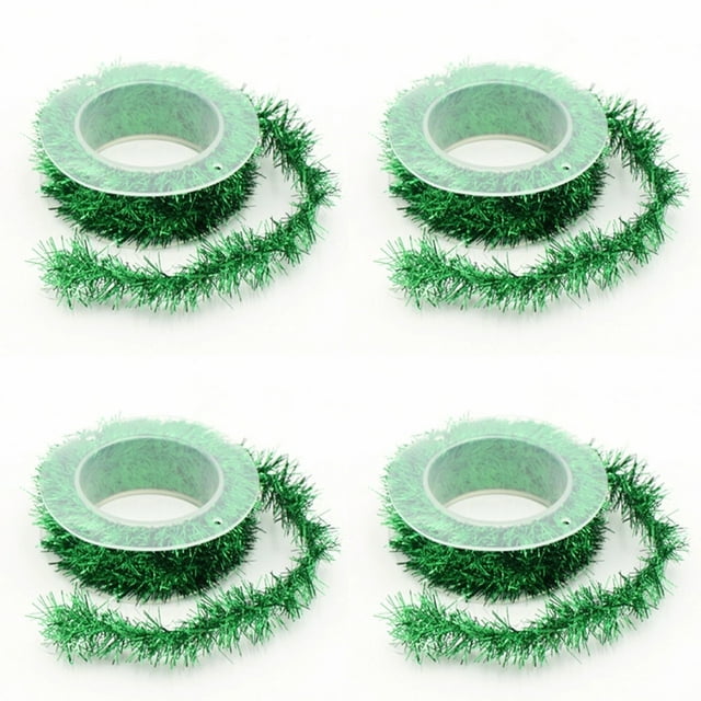 4 Rolls 8 Rolls Christmas Tinsel Ribbon Metallic Garland Tinsel Garland ...