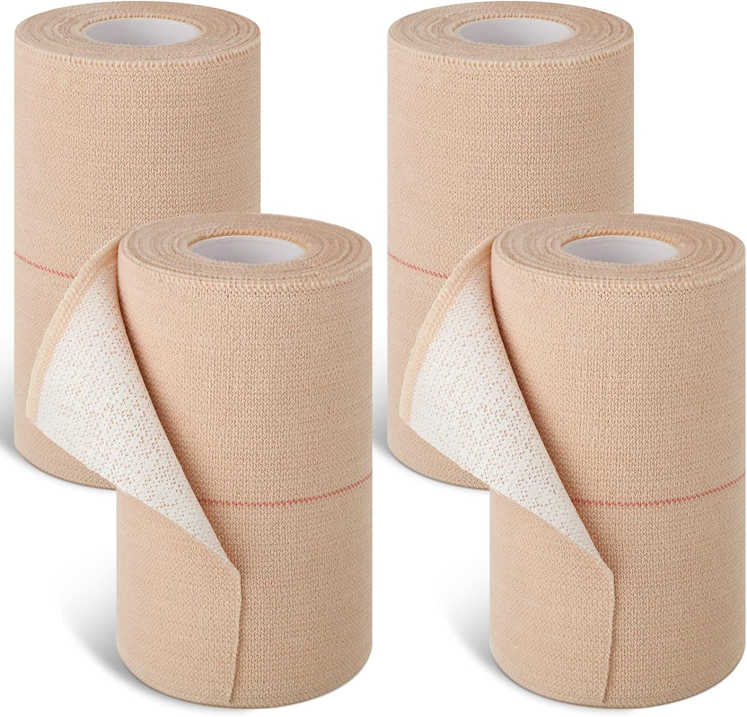 4 Rolls Adhesive Elastic Tape Bandage Wrap - Comfortable and Secure ...
