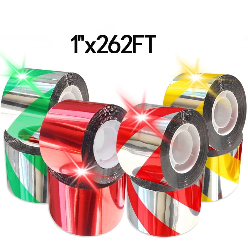 4 Rolls Bird Scare Tape Ribbon 1''x262FT Spiral Double Sided Repellent ...