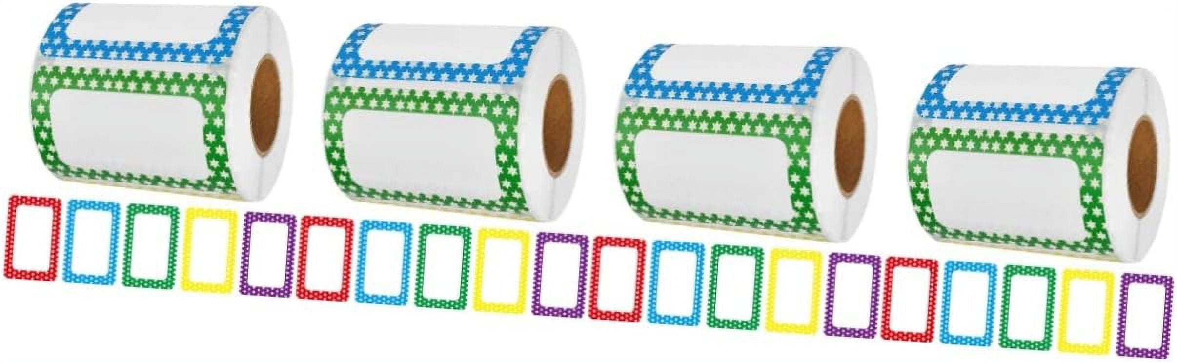 4 Rolls Blank Label Stickers Color Stickers Colored Tabs Office ...
