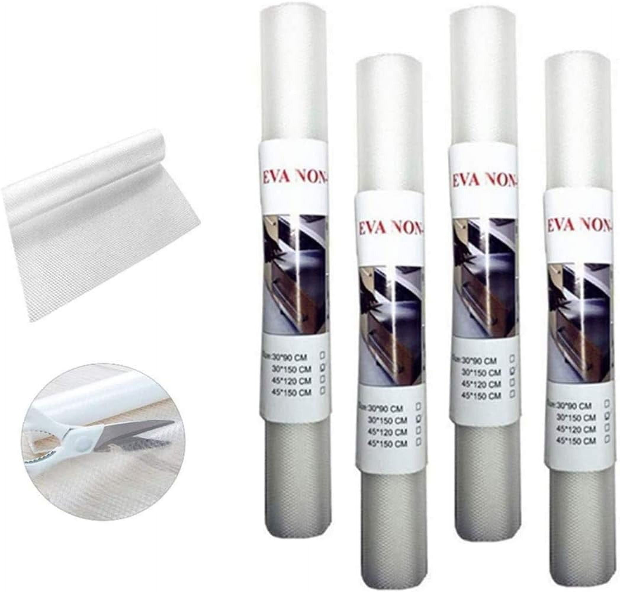4 Rolls Cabinet Shelf Drawer Liner Non-Adhesive Waterproof Non-Slip Mat ...