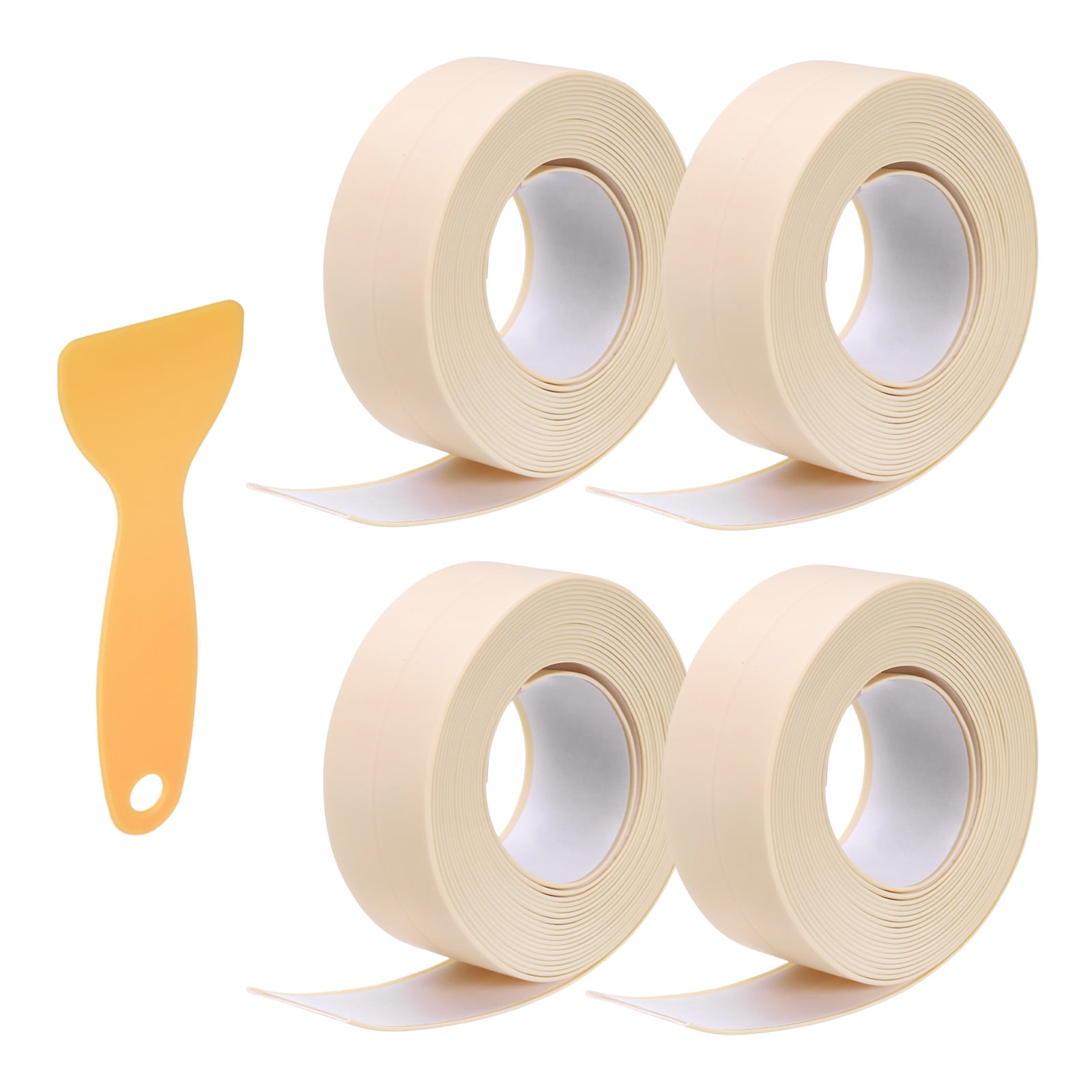 4 Rolls Caulk Tape, 0.9" x 10.5Ft PVC Sealing Tape, Beige - Walmart.com