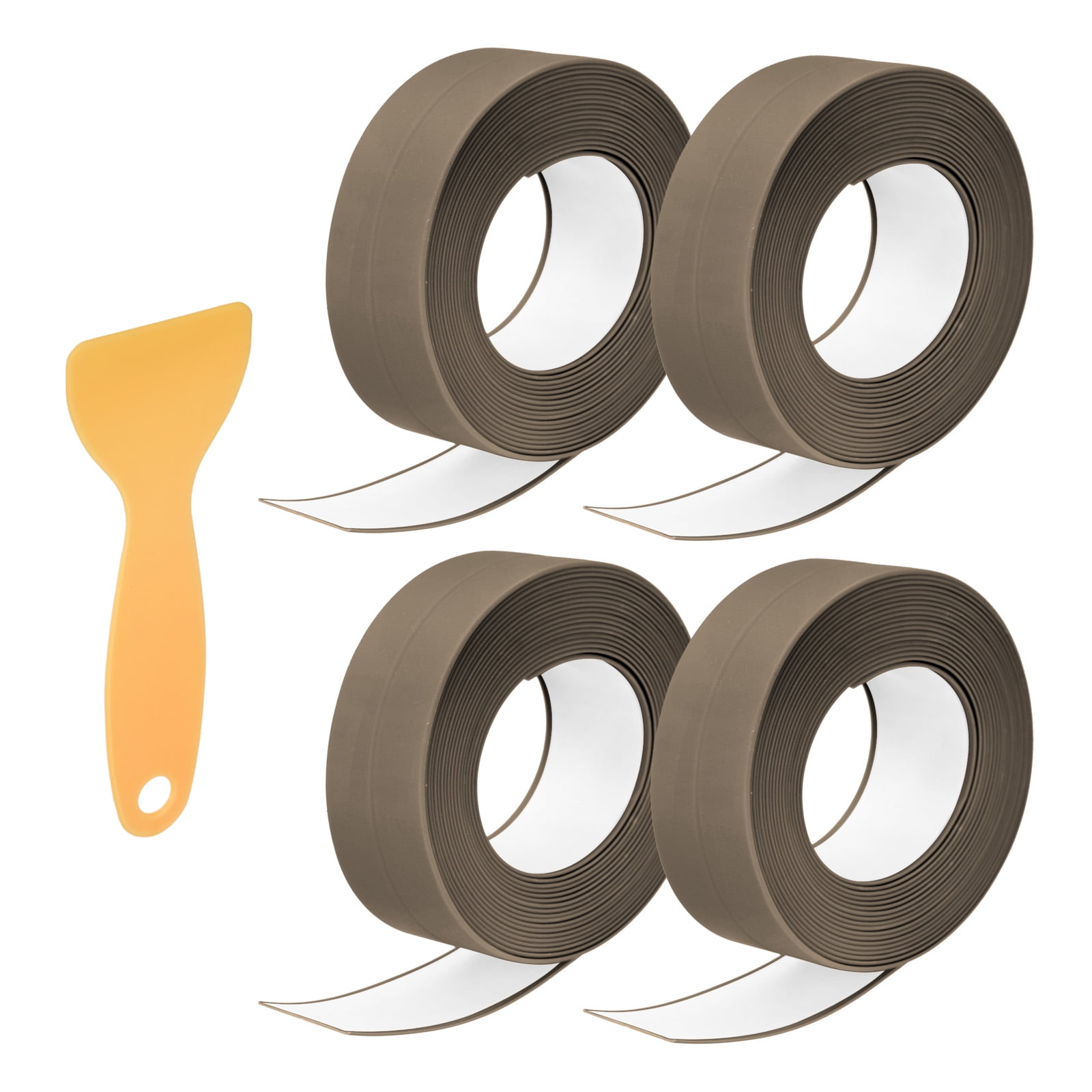 4 Rolls Caulk Tape, 0.9" x 10.5Ft PVC Sealing Tape, Brown - Walmart.com