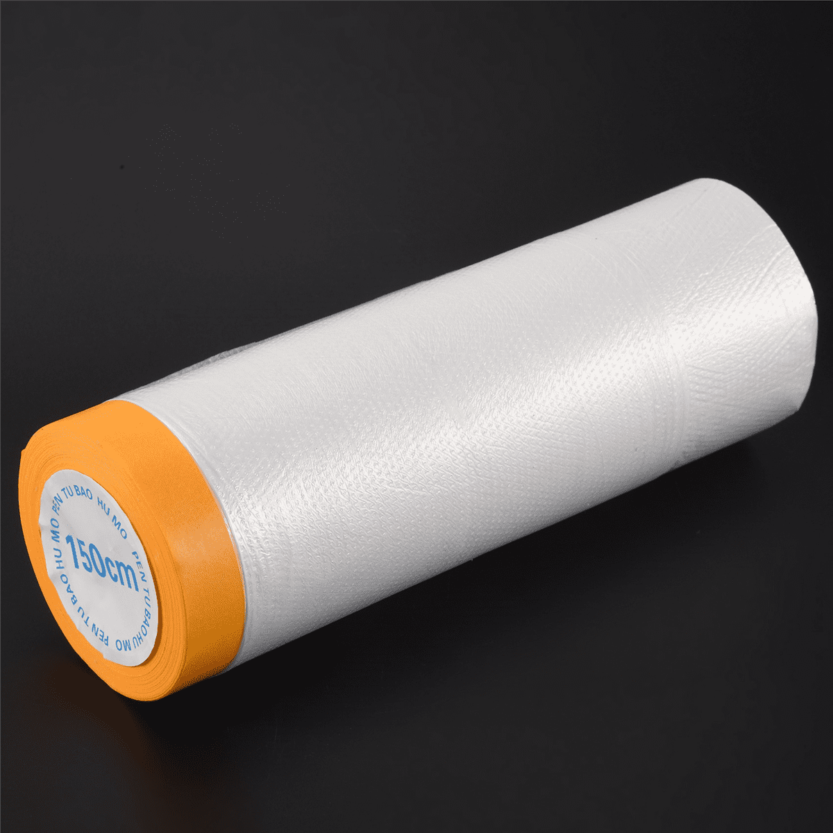 4 Rolls Clear Plastic Sheeting 4.9X 65.5 Ft Pre-Taped Masking Film Drop ...