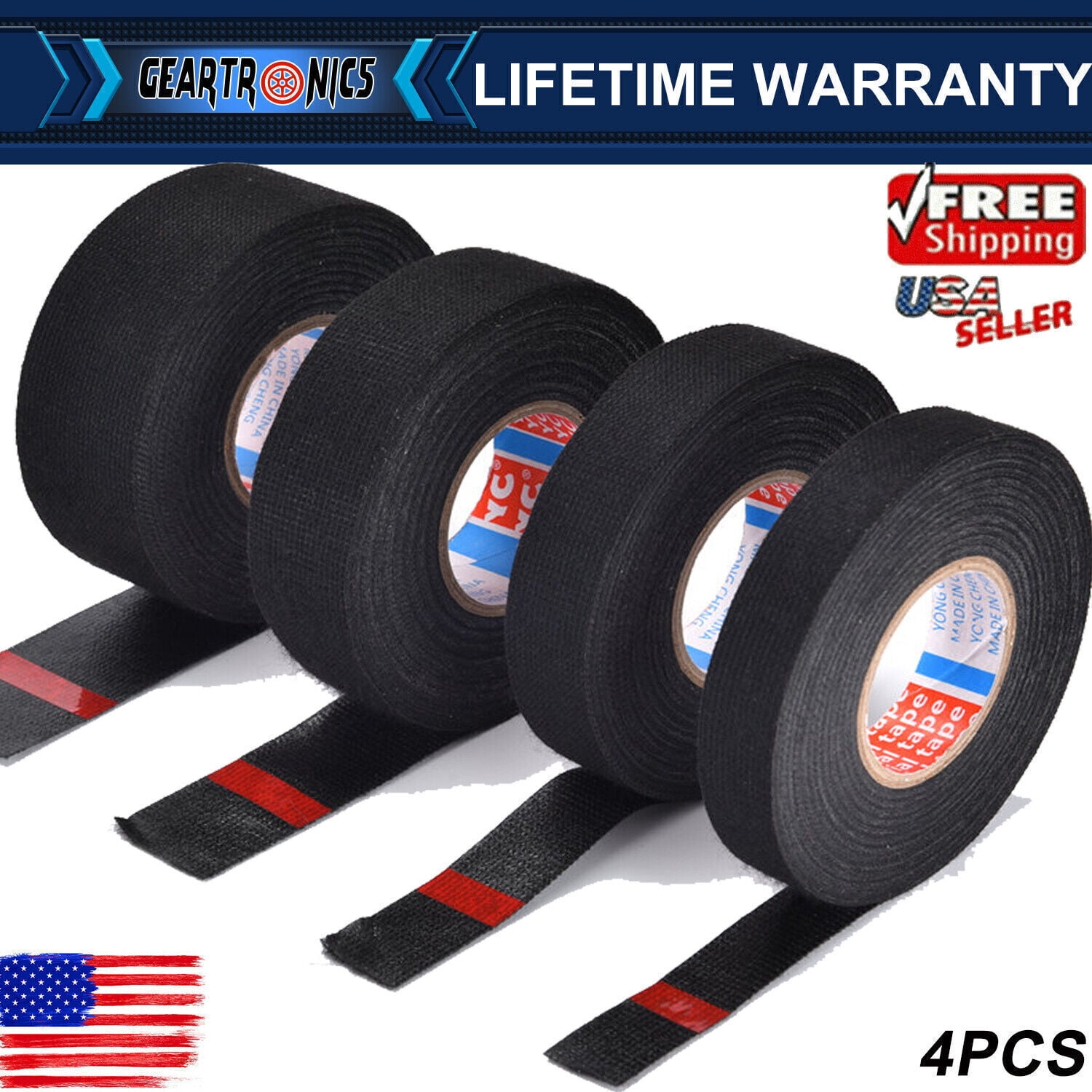 4 Rolls Cloth Tape Wire electrical wiring harness car auto suv truck ...