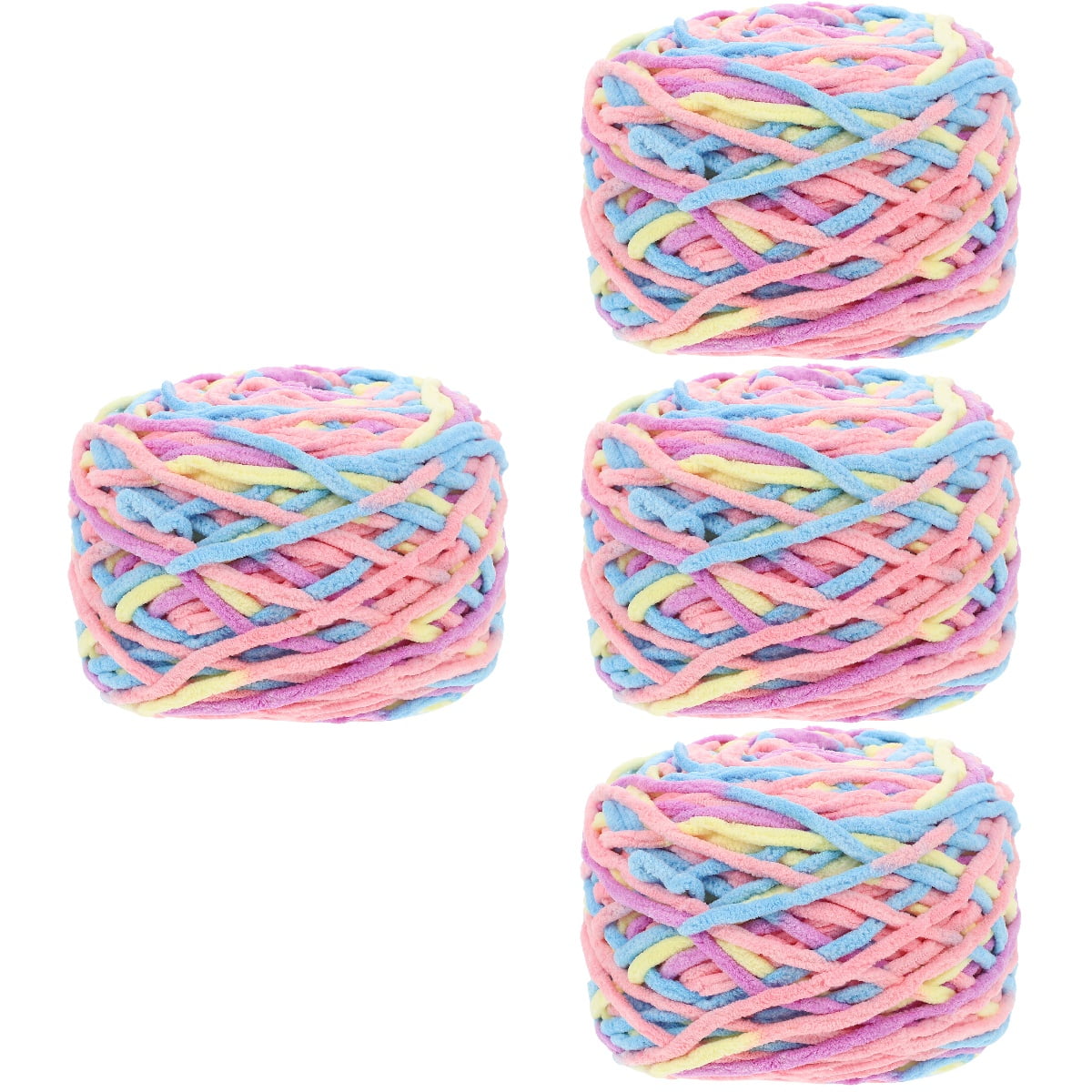 4 Rolls Coarse Wool Portable Knitting Yarn Wanna Make Blankie ...