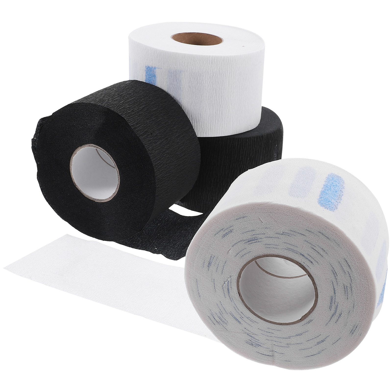 4 Rolls Collar Paper for Hair Cutting Black Neck Papers Hair Salon Neck ...