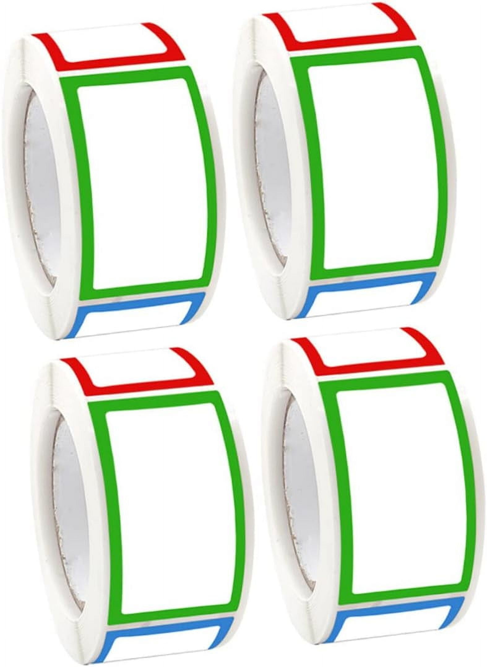 4 Rolls Color Blank Stickers Gift Tags Stickers Name Badge Labels Name ...