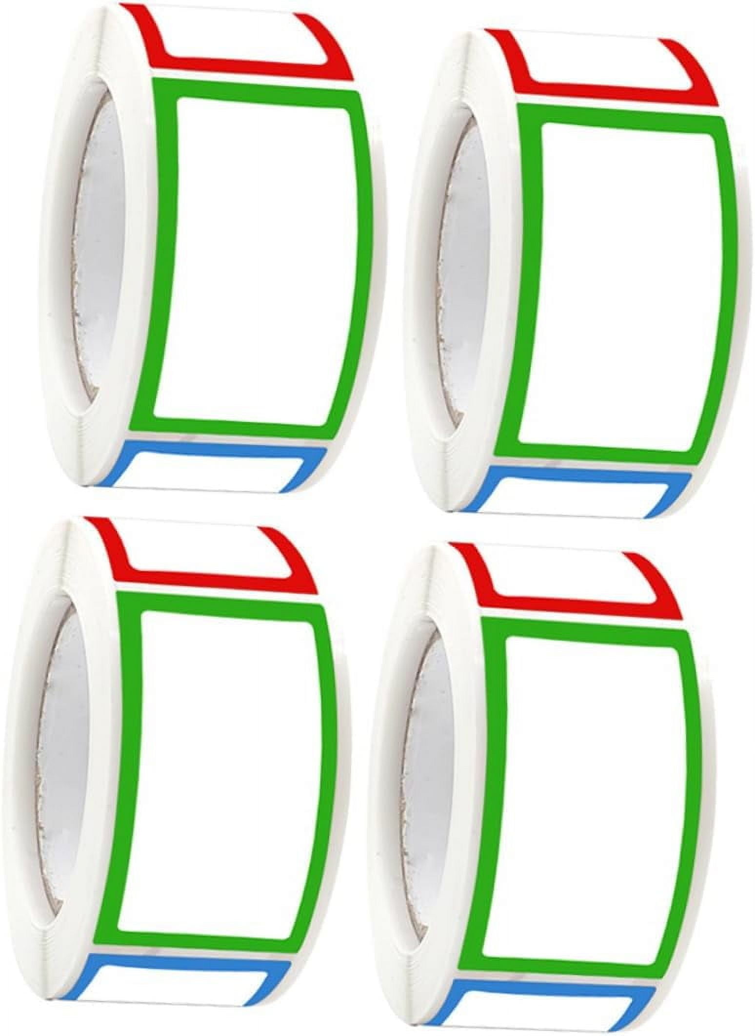 4 Rolls Color Blank Stickers Storage Bin Labels Adhesive Stickers ...
