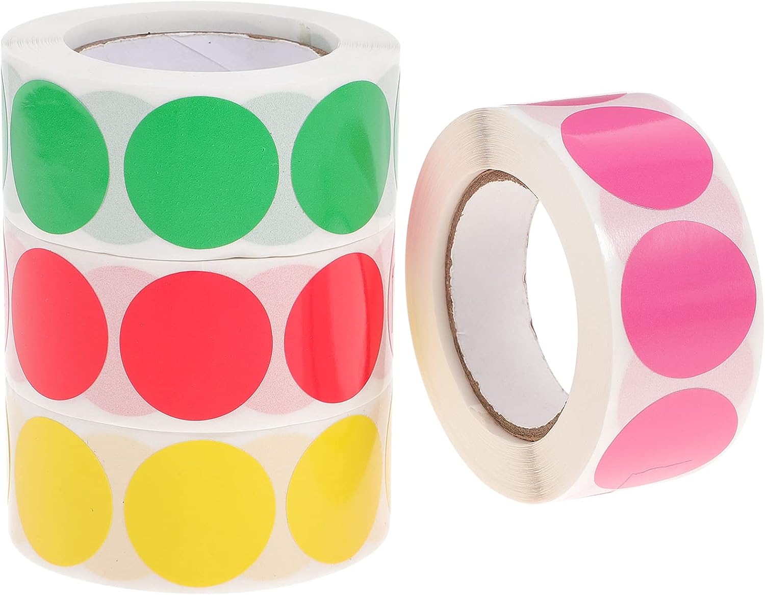 4 Rolls Color Coding Labels Circle Dot Stickers Coding Label Sticker ...