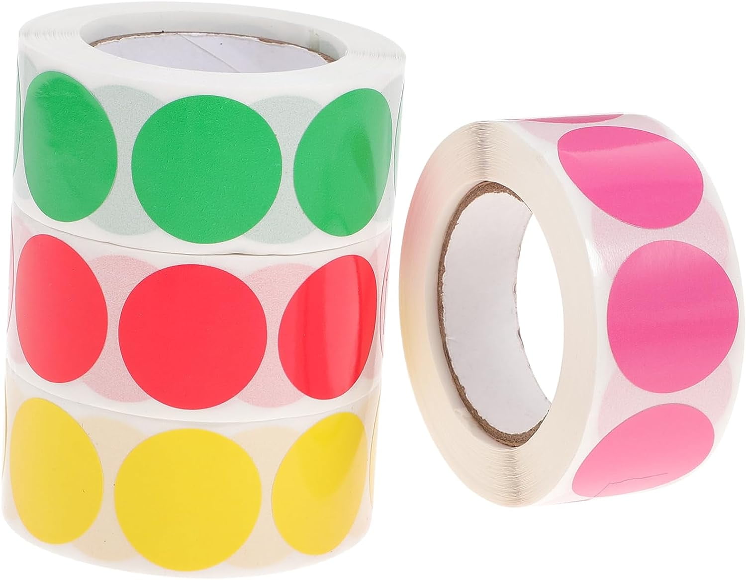 4 Rolls Colorful Decor Adhesive Stickers Appliques Embellishments Round ...