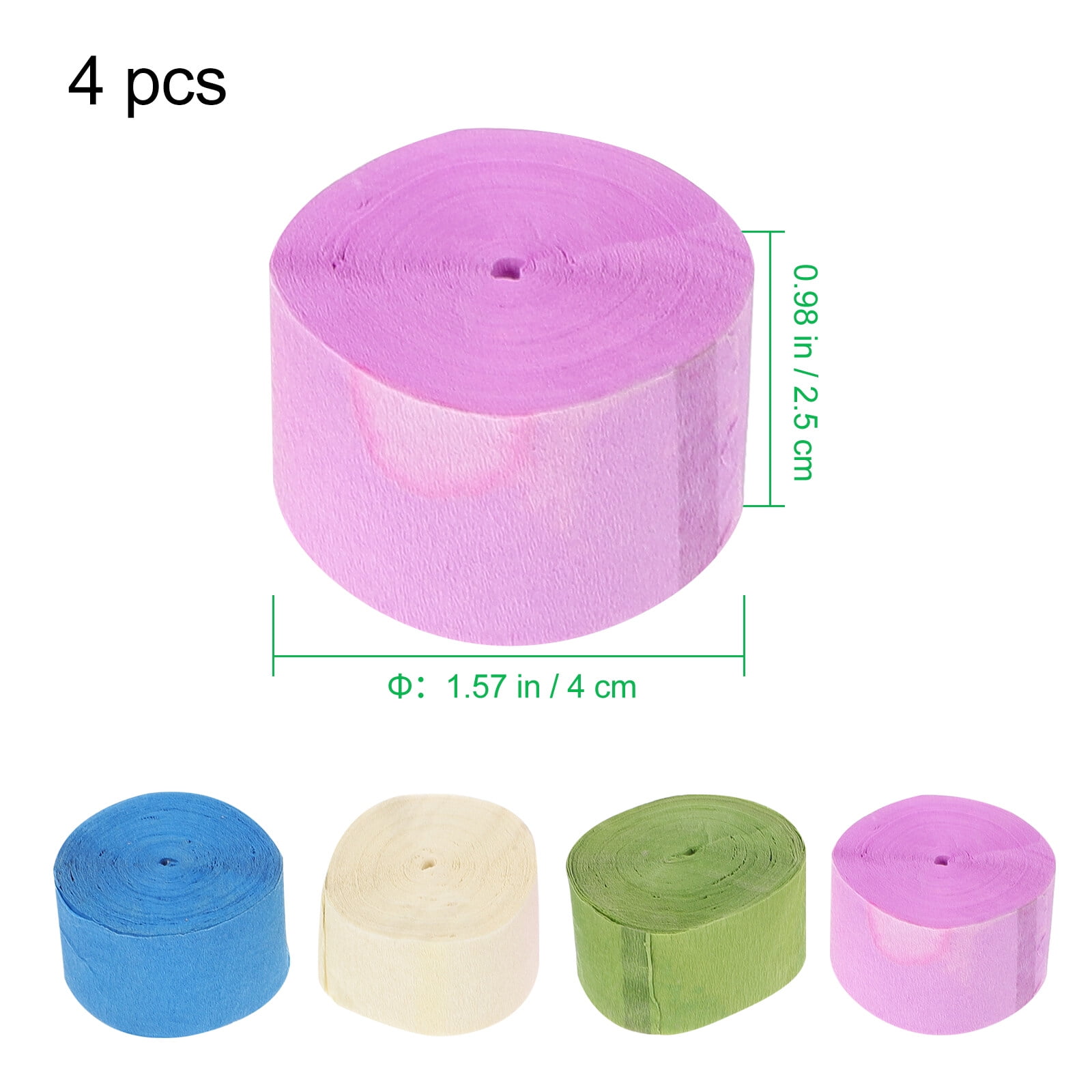 4 Rolls Crepe Paper Streamer Colored Paper Streamer Decorations Party ...