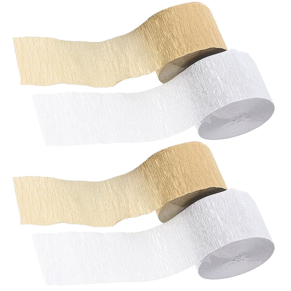 4 Rolls Colored Crepe Papers Party Streamer Decor for Birthday and ...