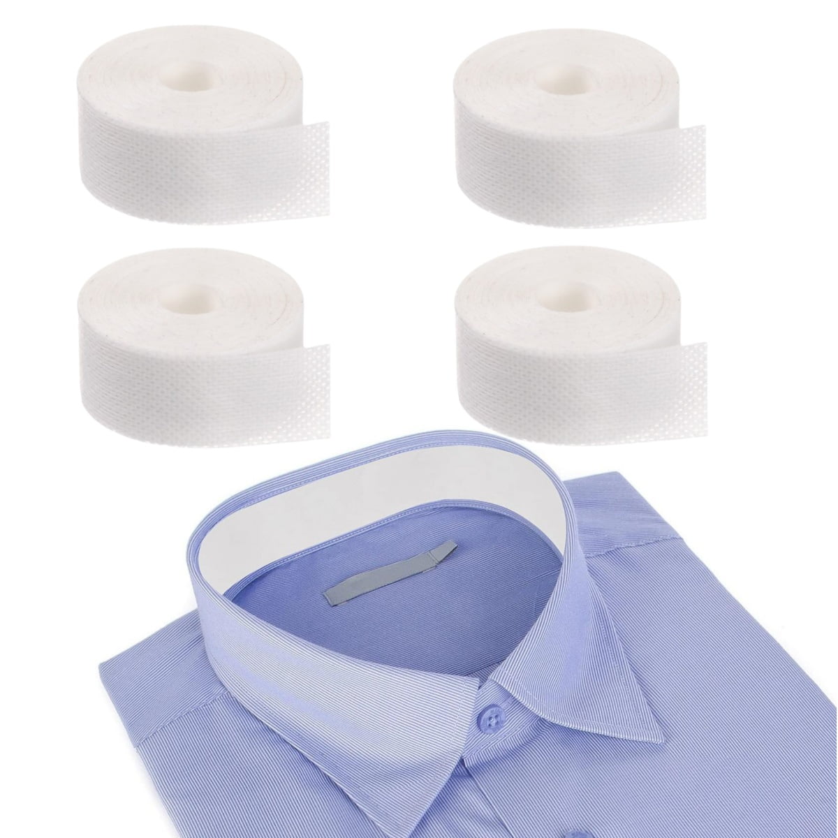 4 Rolls Disposable Collar Protector Pads 3mm x 8m Self-Adhesive Shirt ...
