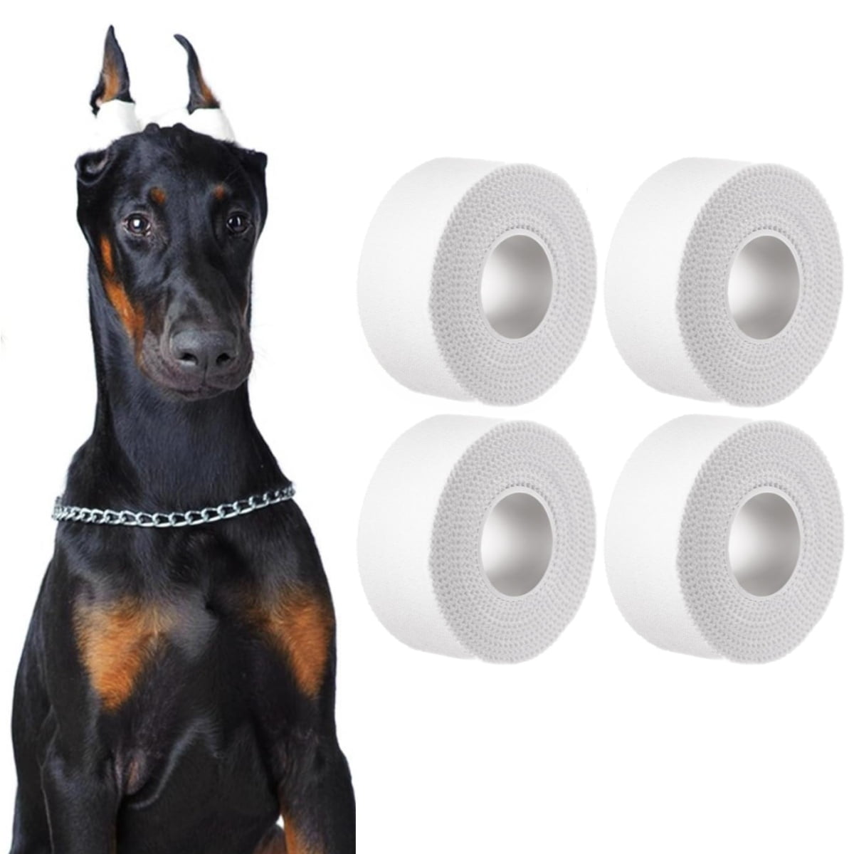 4 Rolls Ear Tape for Dogs Doberman Stand Up Tool Easy Tear with ...