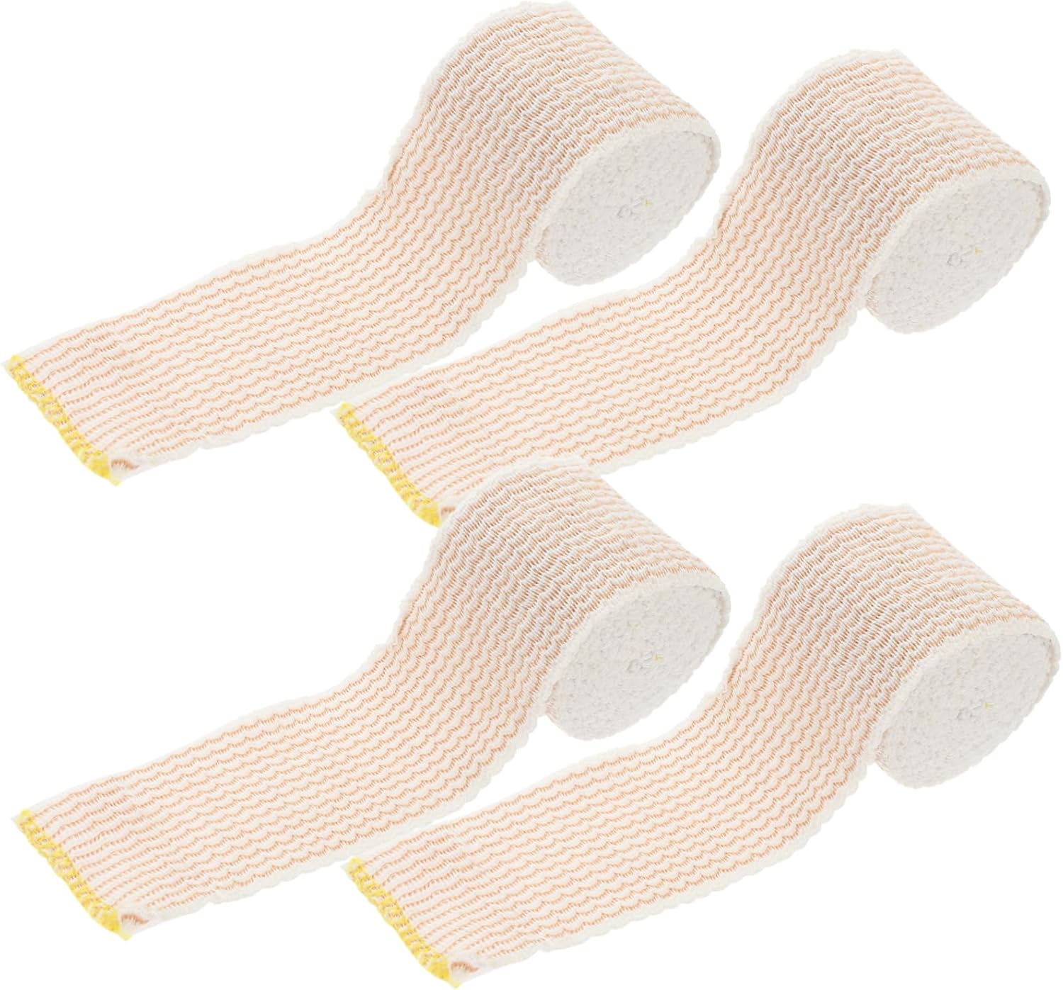 4 Rolls of Elastic Compression Bandages Breathable Sports Wrap for ...