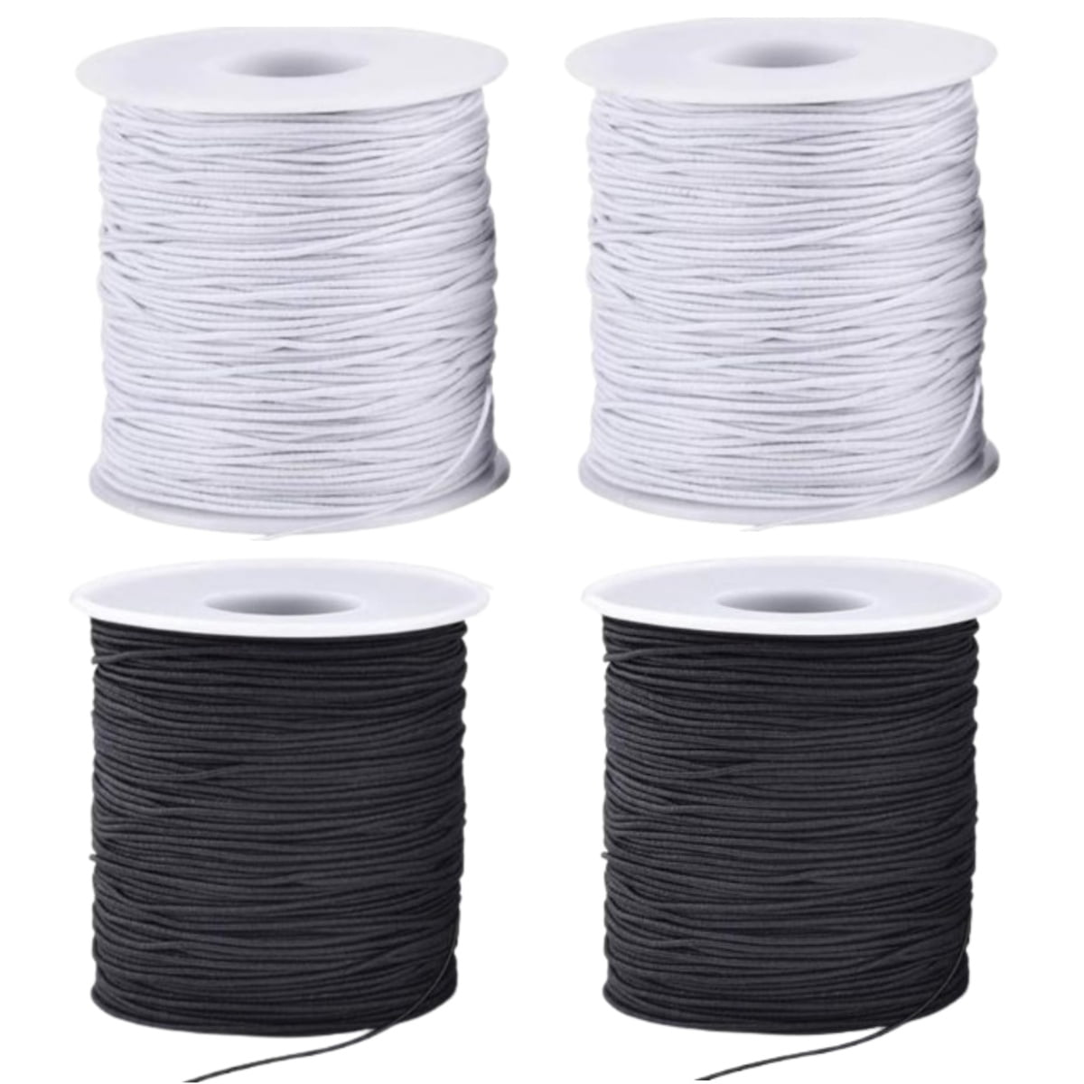 4 Rolls Elastic String, 328 Ft/100 Meter Length 1 mm Dia, Sturdy ...