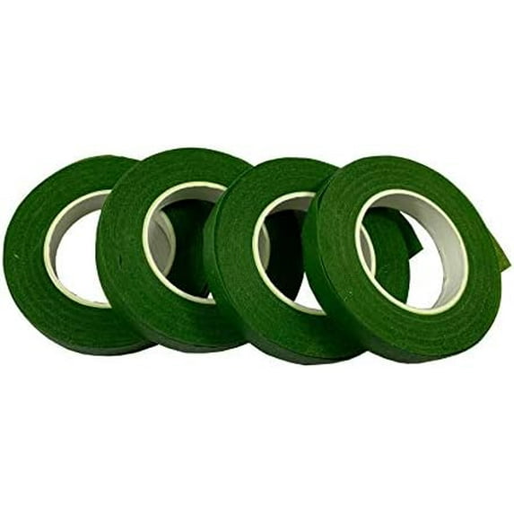 4 Rolls Floral Tape 1/2inch Flower Tape Dark Green Floral Tape for ...
