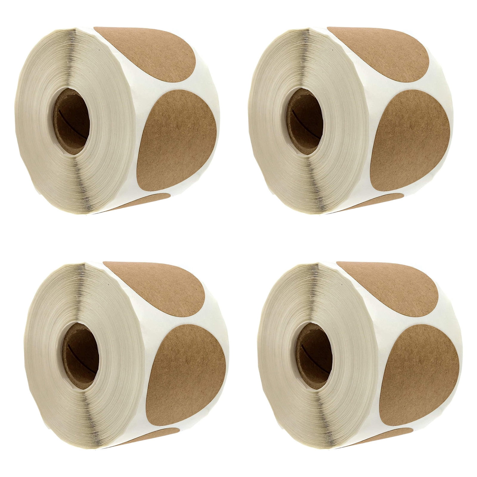 4 Rolls Gift Sticker Writeable Labels Round Sticker Adhesive Labels for ...