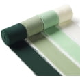 4 Rolls Handmade Fringe Chiffon Ribbon 1.5" W x 5Yd Per Roll,Green ...