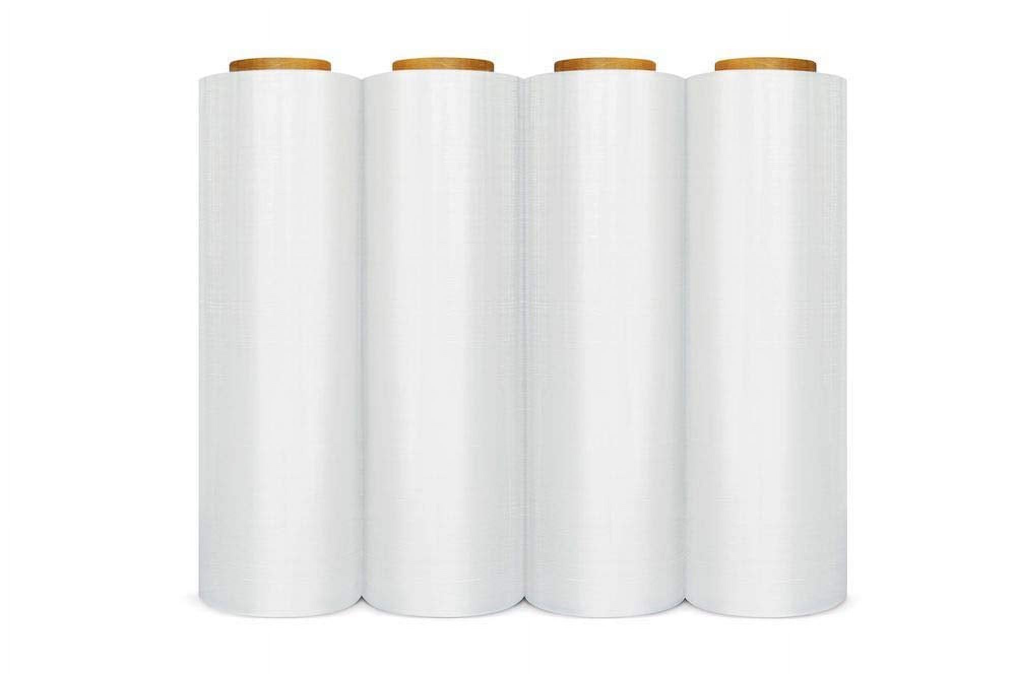 4 Rolls Heavy Duty 18" x 1500 ft 80 Gauge Premium Clear Pallet Wrap ...