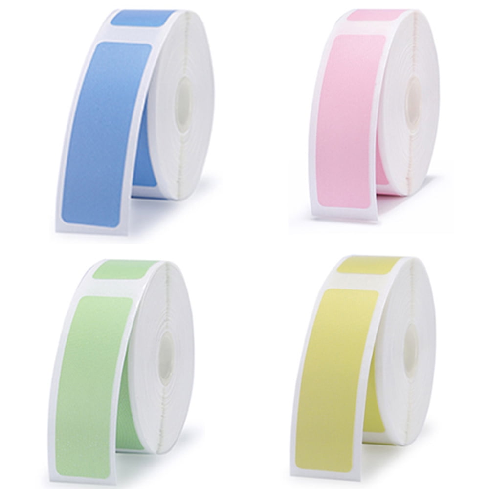 4 Rolls Label Maker Tape, Printing Label Sticker Thermal Paper Self ...