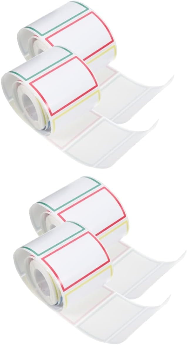 4 Rolls Label Sticker Name Sticker Colored Tabs Gift Tags Colored ...