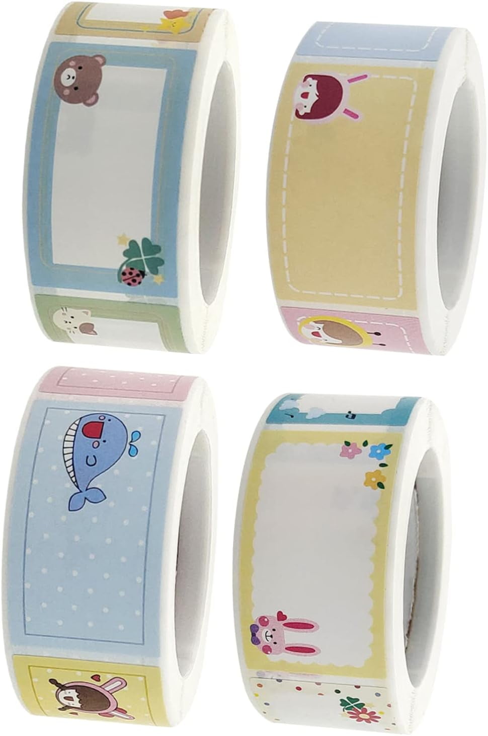 4 Rolls Name Sticker Custom Labels Sticker Sheets for Seal Stickers ...