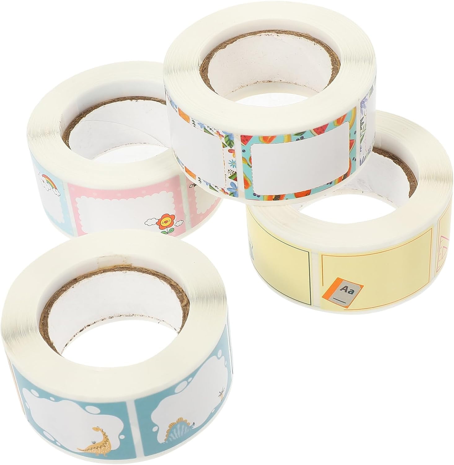 4 Rolls Name Tag Blank Labels Animal Water Bottle Seal Stickers ...