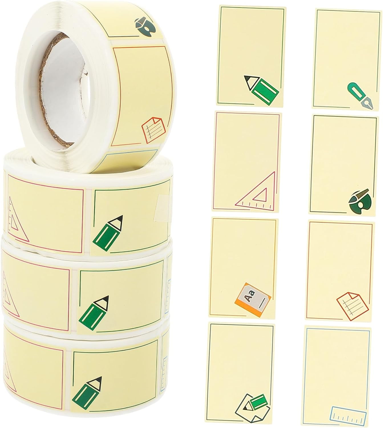 4 Rolls Name Tag Colored Labels Logo Stickers Cartoon Stickers Name Tag ...