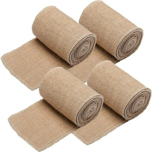 4 Rolls Natural Burlap Tree Wraps, 4.7in x 16.4ft Burlap Tree Protector ...