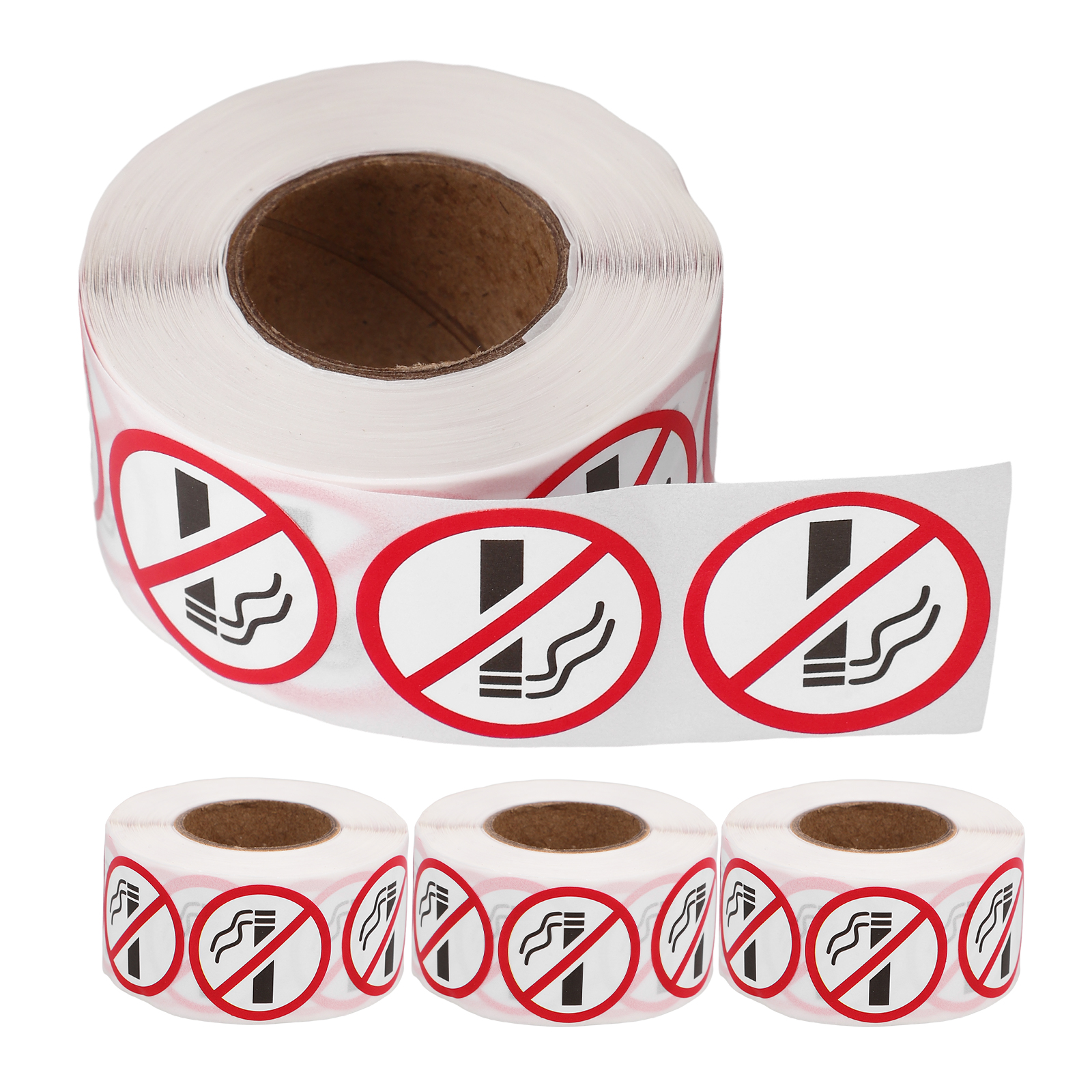 4 Rolls No Smoking Stickers Signs for Business Self-adhesive with ...