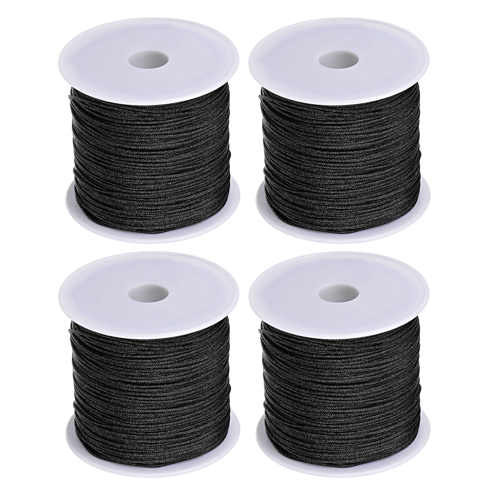 4 Rolls Nylon Beading Thread Knotting Cord 0.8mm 50 Yards Braided Nylon ...