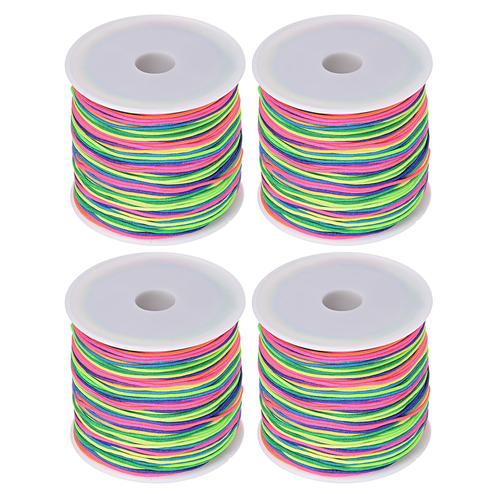 4 Rolls Nylon Beading Thread Knotting Cord 0.8mm 50 Yards Braided Nylon ...