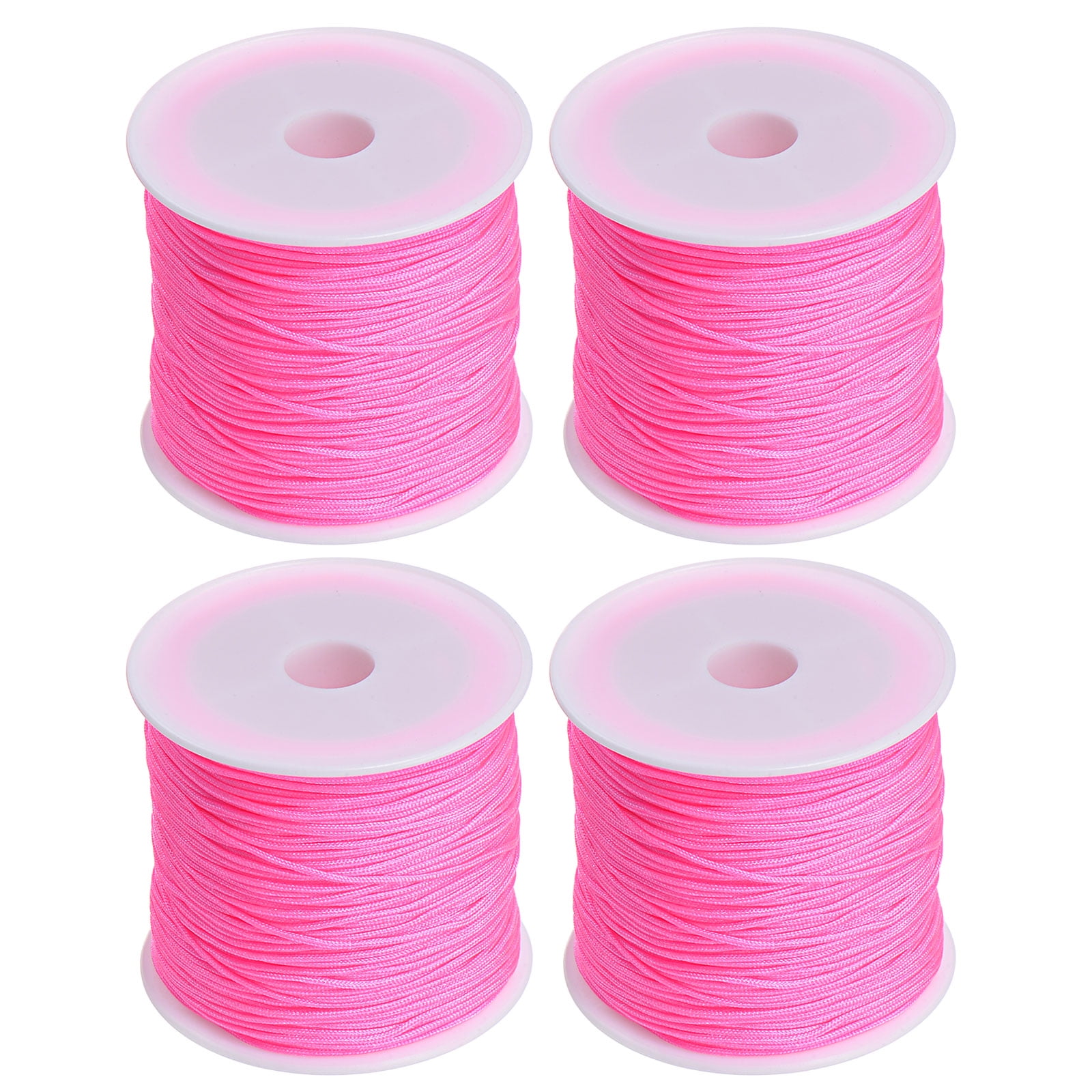 4 Rolls Nylon Beading Thread Knotting Cord 0.8mm 50 Yards Braided Nylon ...