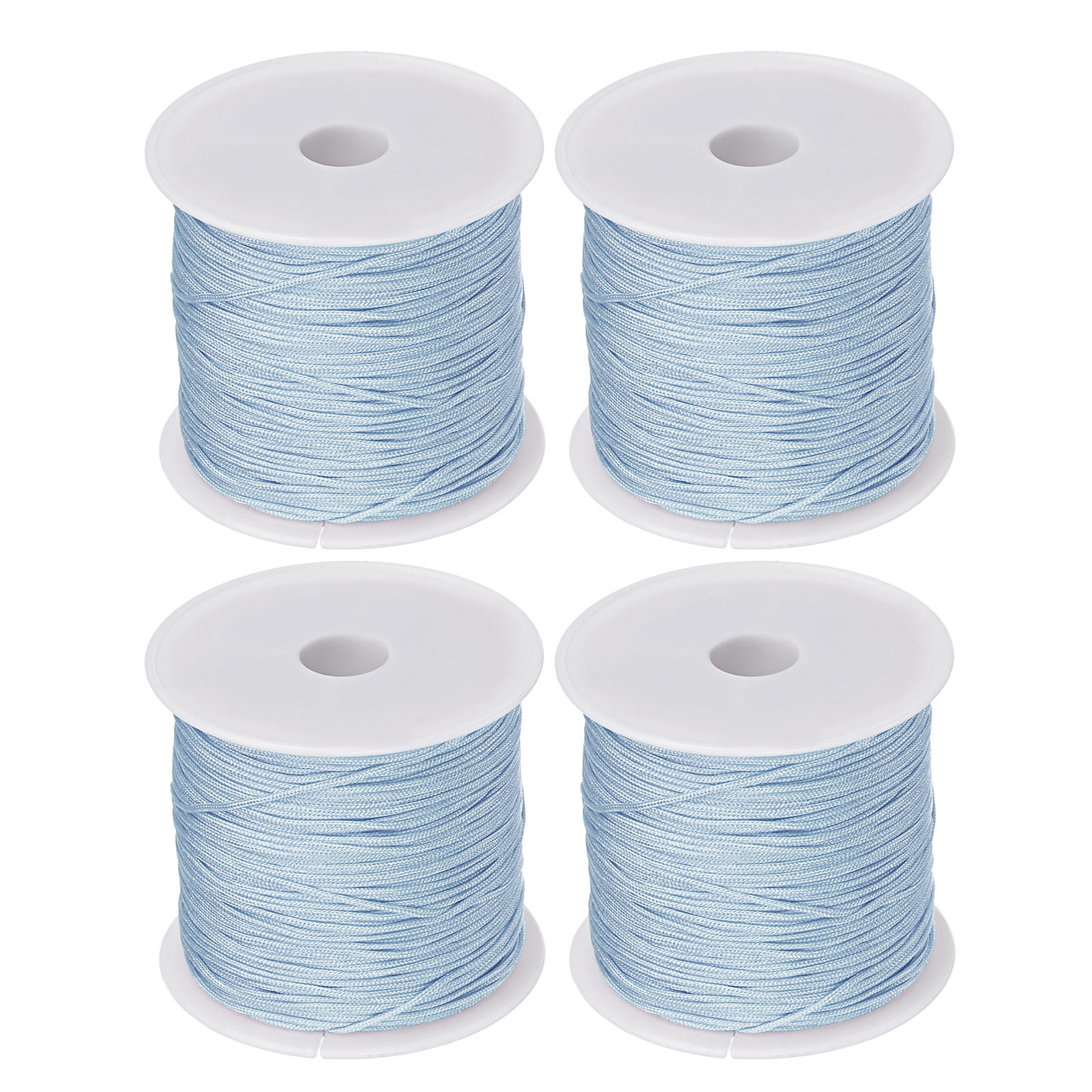 4 Rolls Nylon Beading Thread Knotting Cord 0.8mm 50 Yards Braided Nylon ...