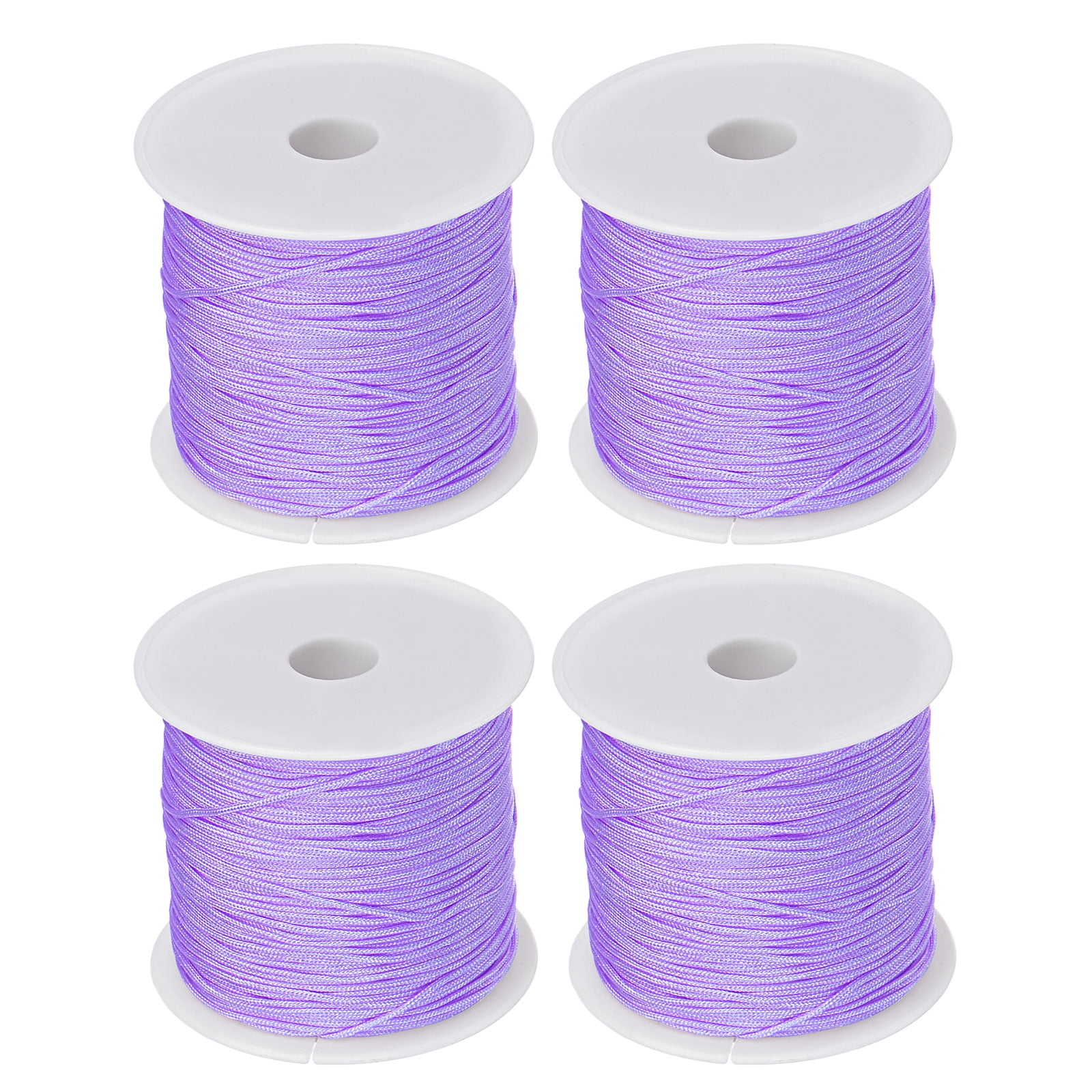 4 Rolls Nylon Beading Thread Knotting Cord 0.8mm 50 Yards Braided Nylon ...