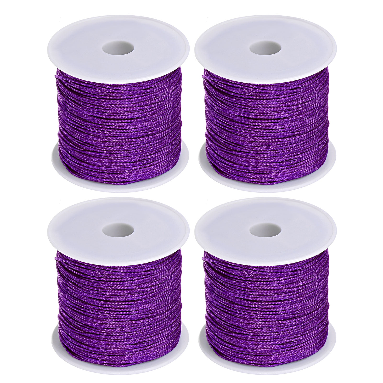 4 Rolls Nylon Beading Thread Knotting Cord 0.8mm 50 Yards Braided Nylon ...