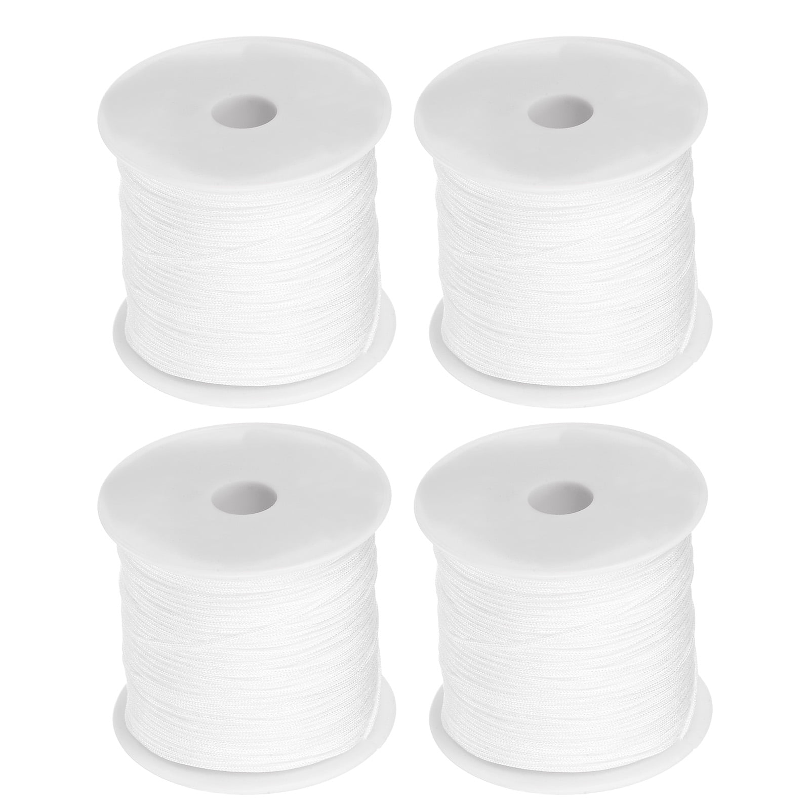 4 Rolls Nylon Beading Thread Knotting Cord 0.8mm 50 Yards Braided Nylon ...