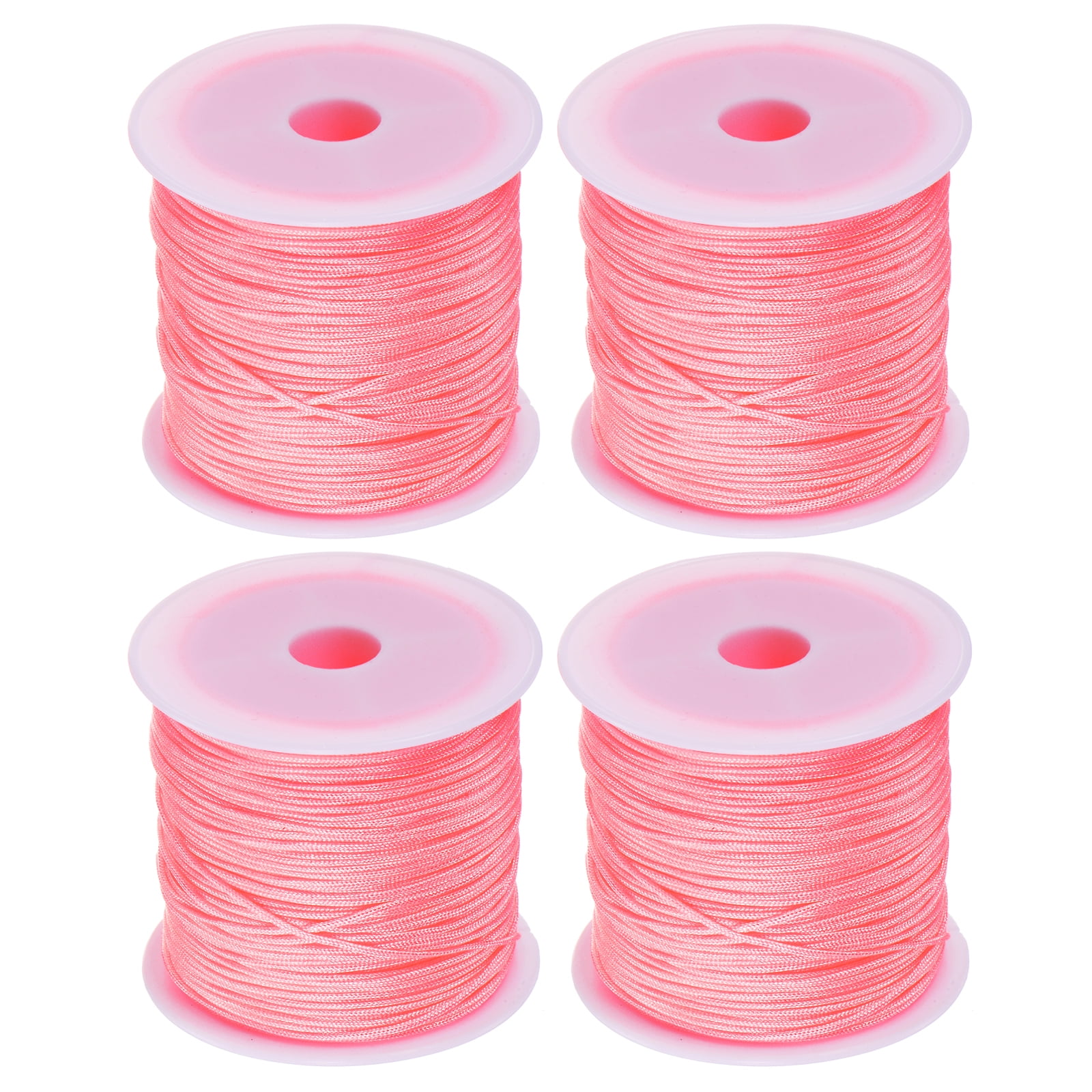 4 Rolls Nylon Beading Thread Knotting Cord 0.8mm 50 Yards Braided Nylon ...
